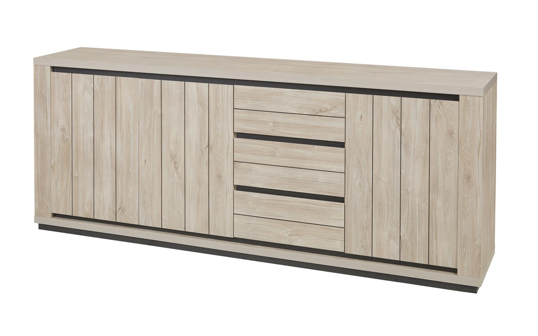 Buffet/bahut contemporain 230 cm chêne clair Flynn | Leroy Merlin
