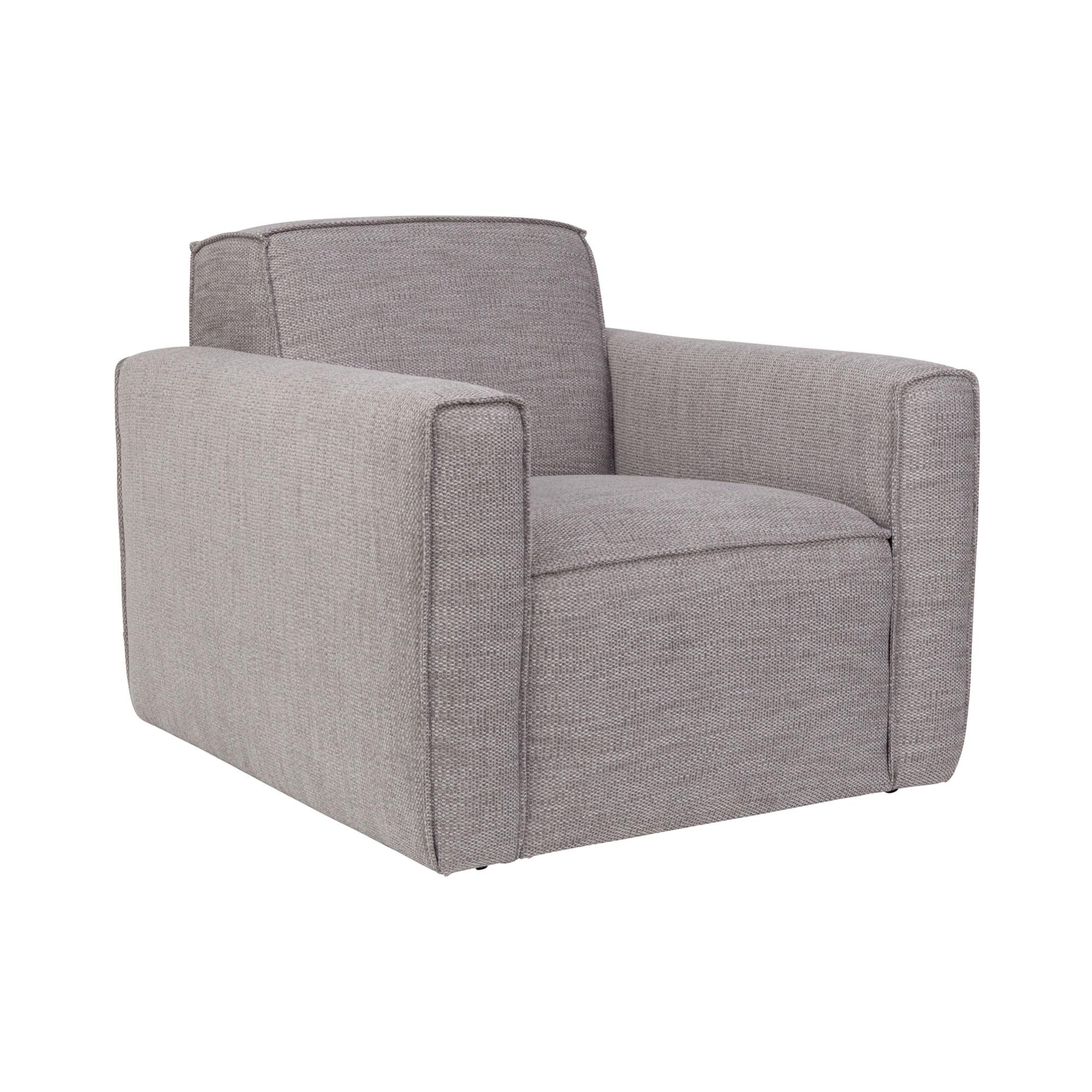 Fauteuil 82x94x74 cm en tissu gris - BOR | Leroy Merlin