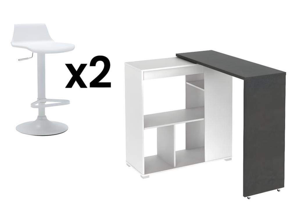 Set "Mobile bar": Mobile da bar SATURNE + 2 sgabelli da bar CALAS ...