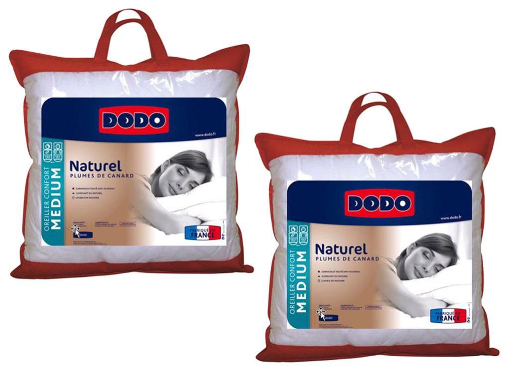 Lot de 2 oreillers DODO plumes de canard - 60x60 cm - PLUMETTES | Leroy ...