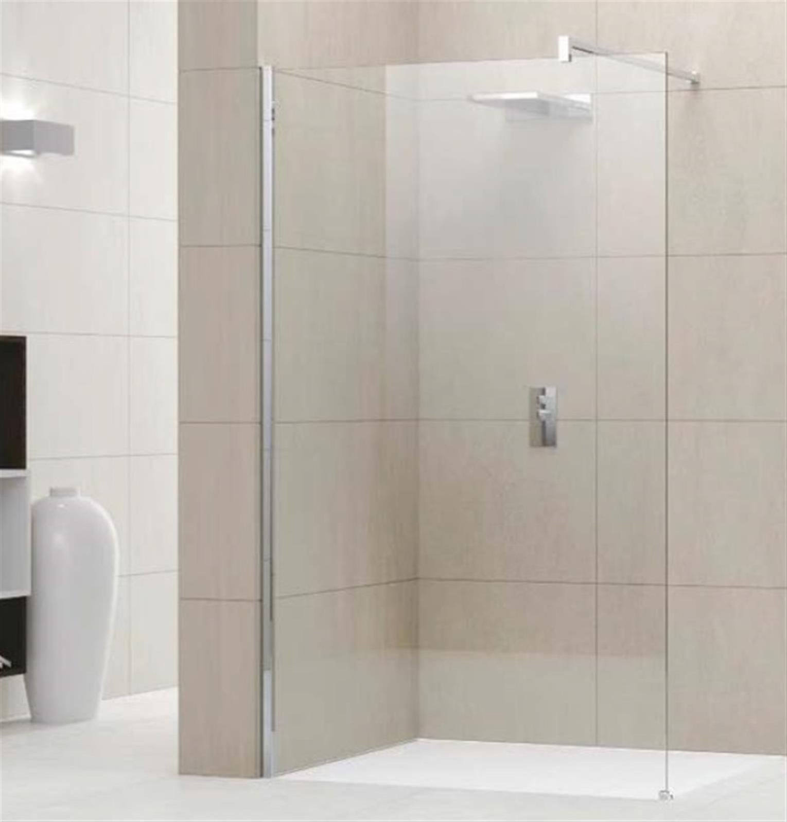 Paroi fixe pour douche à l'italienne DOMAO - Réglable de 137 à 138,5 cm ...