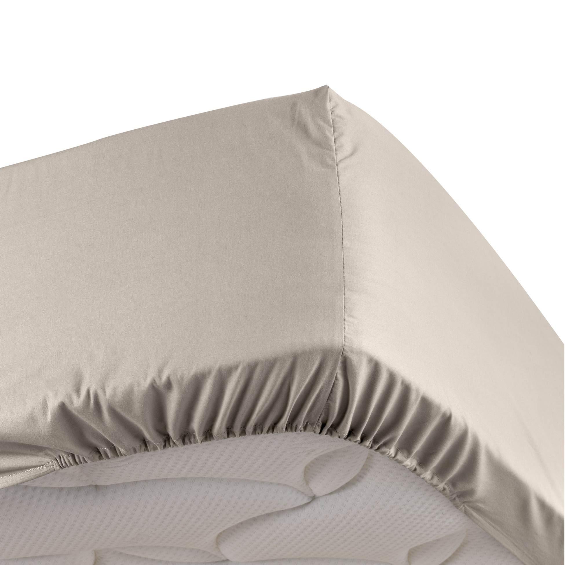 Drap housse lin 90 x 190 cm en percale Bonnet de 30 cm | Leroy Merlin