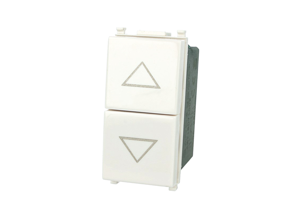 SANDASDON Pulsante Doppio Saliscendi 1P+1P Bianco Compatibile Con Vimar ...