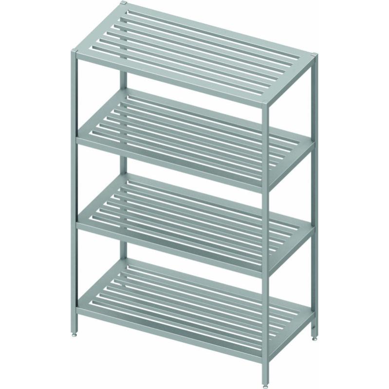 Rayonnage Inox Alimentaire - 4 Niveaux - Etagère Barreaudée ...