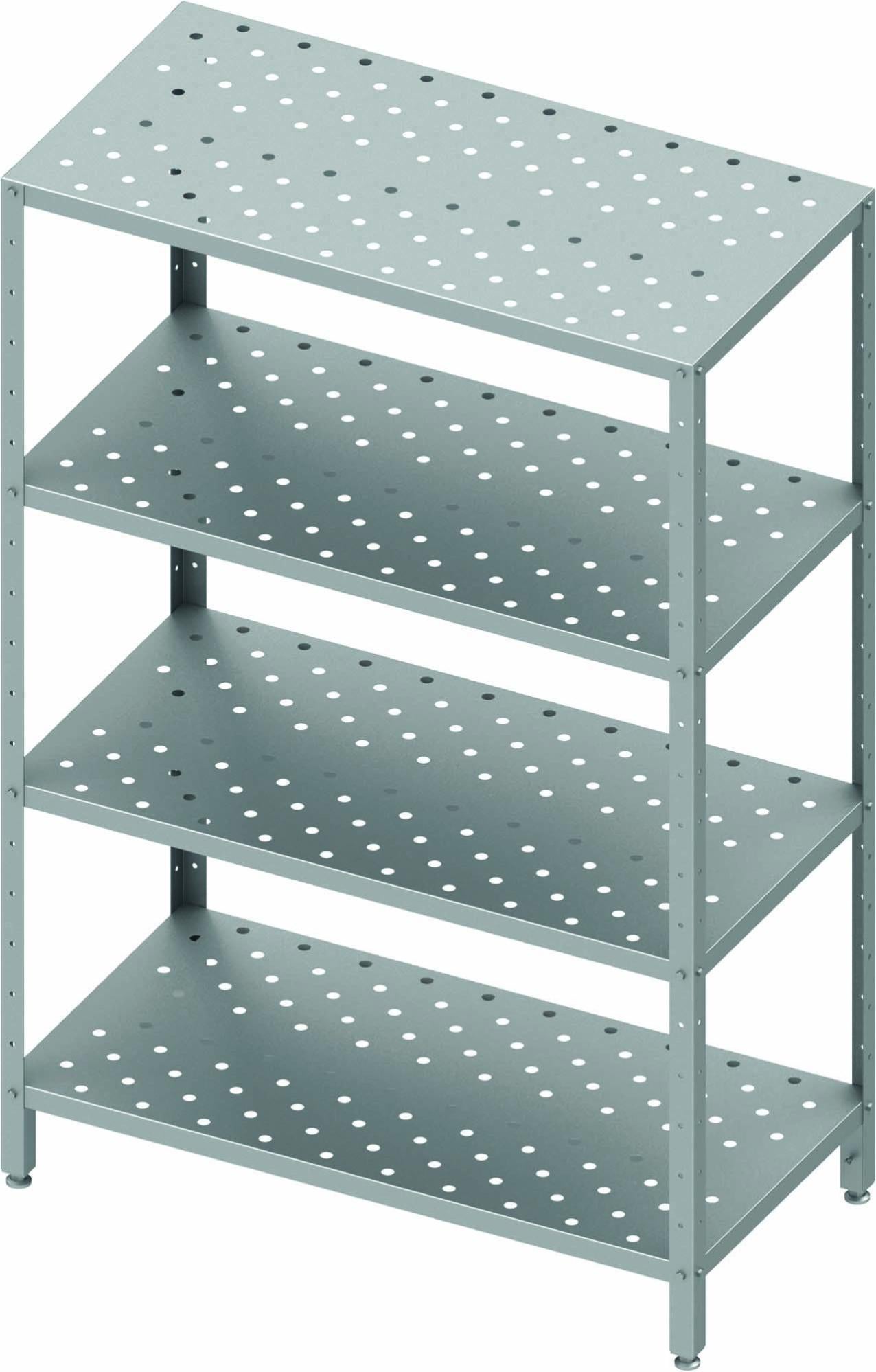 Rayonnage Inox 4 Niveaux - Etagère Perforée - Profondeur 400 - Stalgast ...