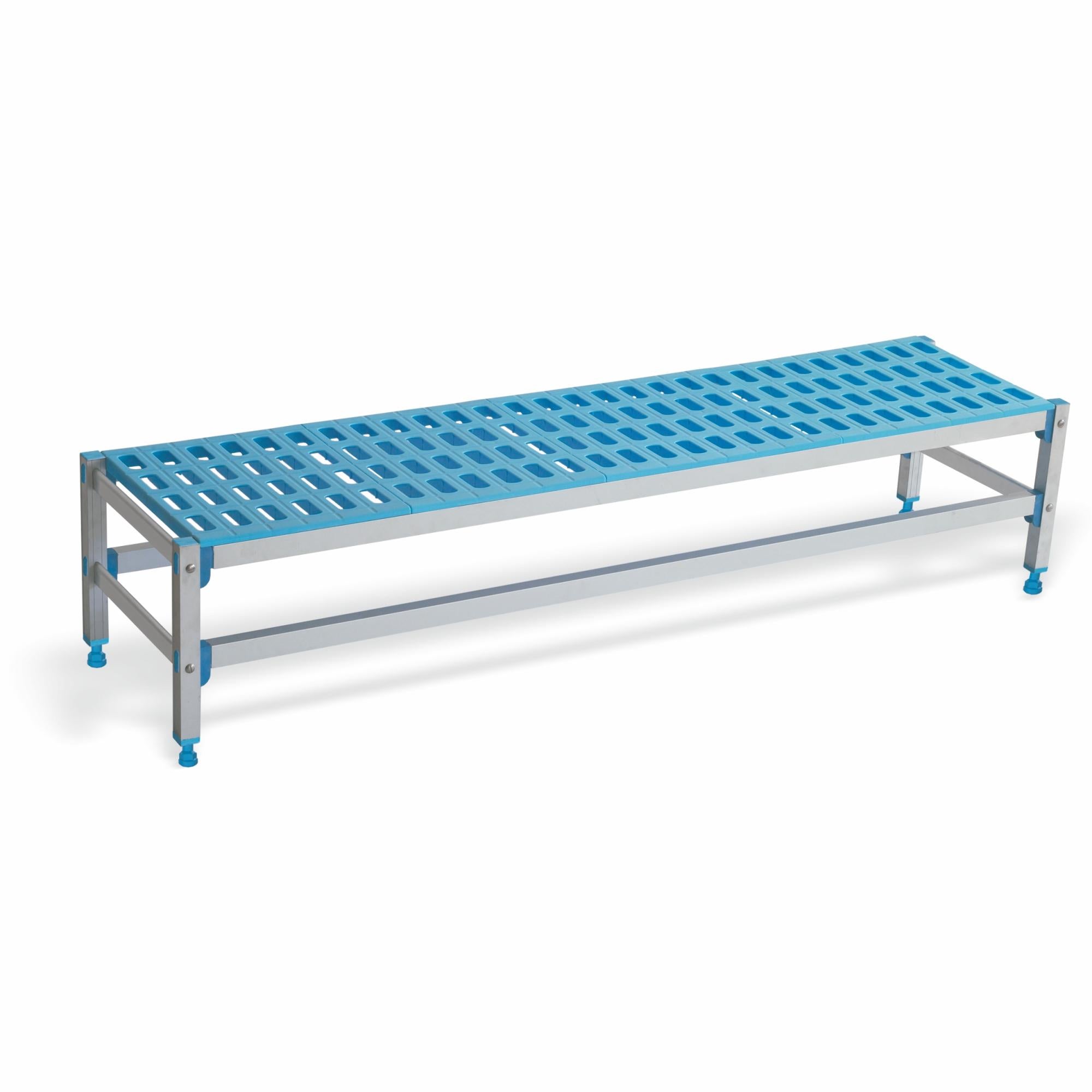 Banc en Aluminium et Polypropylène Profondeur 555 mm - L 715 à 1480 mm - Pujadas - l0- L148- P55 ...