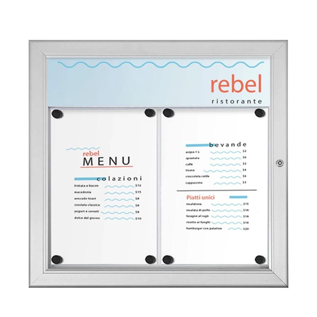 Danieli | Bacheca Magnetica con Anta Chiusura a Libro con Chiave da Muro | Bacheca per esterno ...