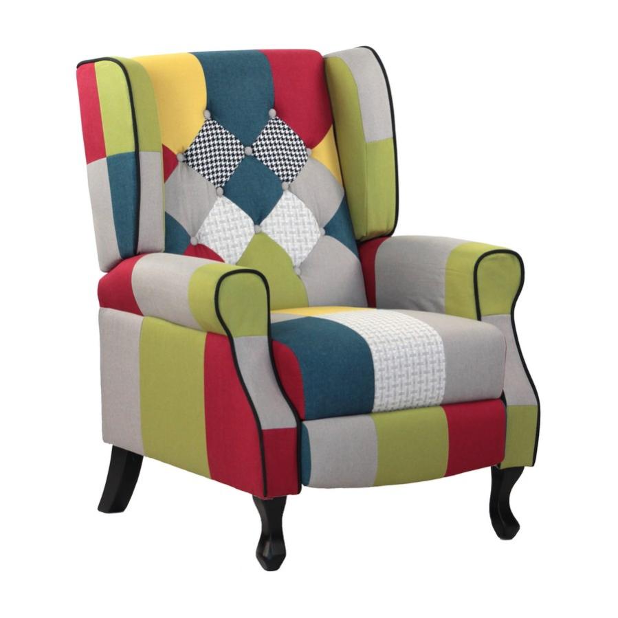 Poltrona da interni reclinabile in tessuto Patchwork | Leroy Merlin