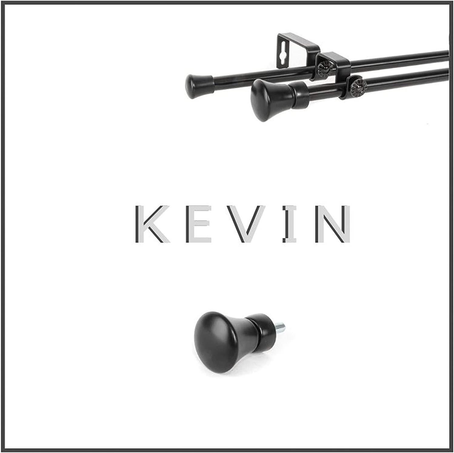 Maison Desyne Kevin 15 mm Double Tringle à Rideau 213-305 cm - Noir ...