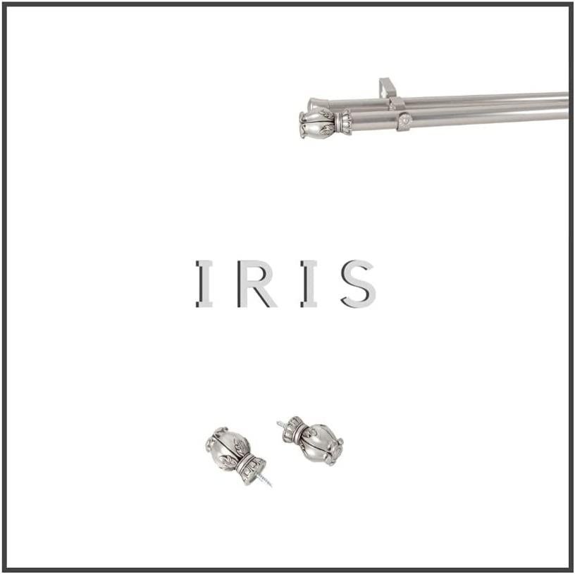 Maison Desyne Iris 20 mm 25 mm Double Tringle à Rideau 305-432 cm ...