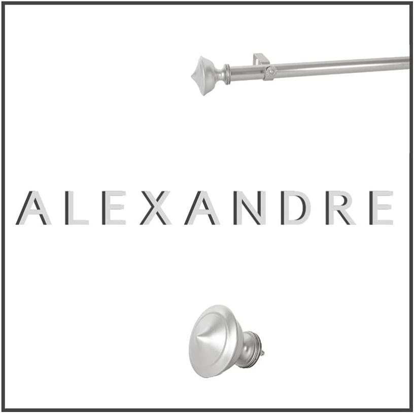 Maison Desyne Alexandre 25 mm Tringle à Rideau 305-432 cm - Argent ...