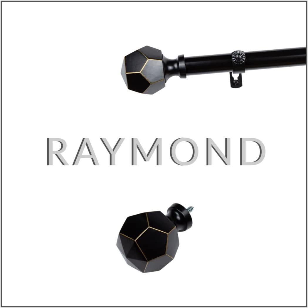 Maison Desyne Raymond 25 mm Tringle à Rideau 122-213 cm - Noir | Leroy ...