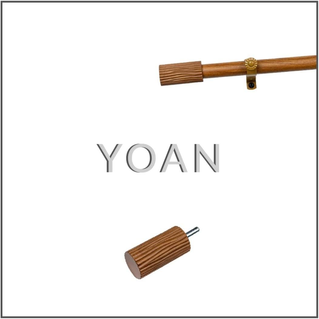 Maison Desyne Yoan 20 mm Tringle à Rideau Effet Bois 122-213 cm ...