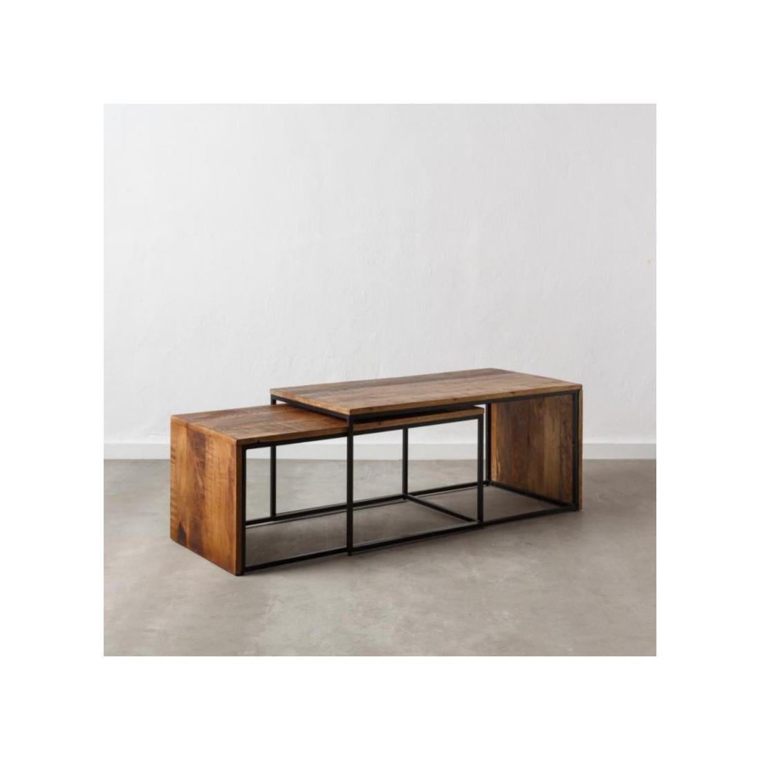 Tables gigognes rectangulaires Bois/Métal - DOUDIA n°2 | Leroy Merlin