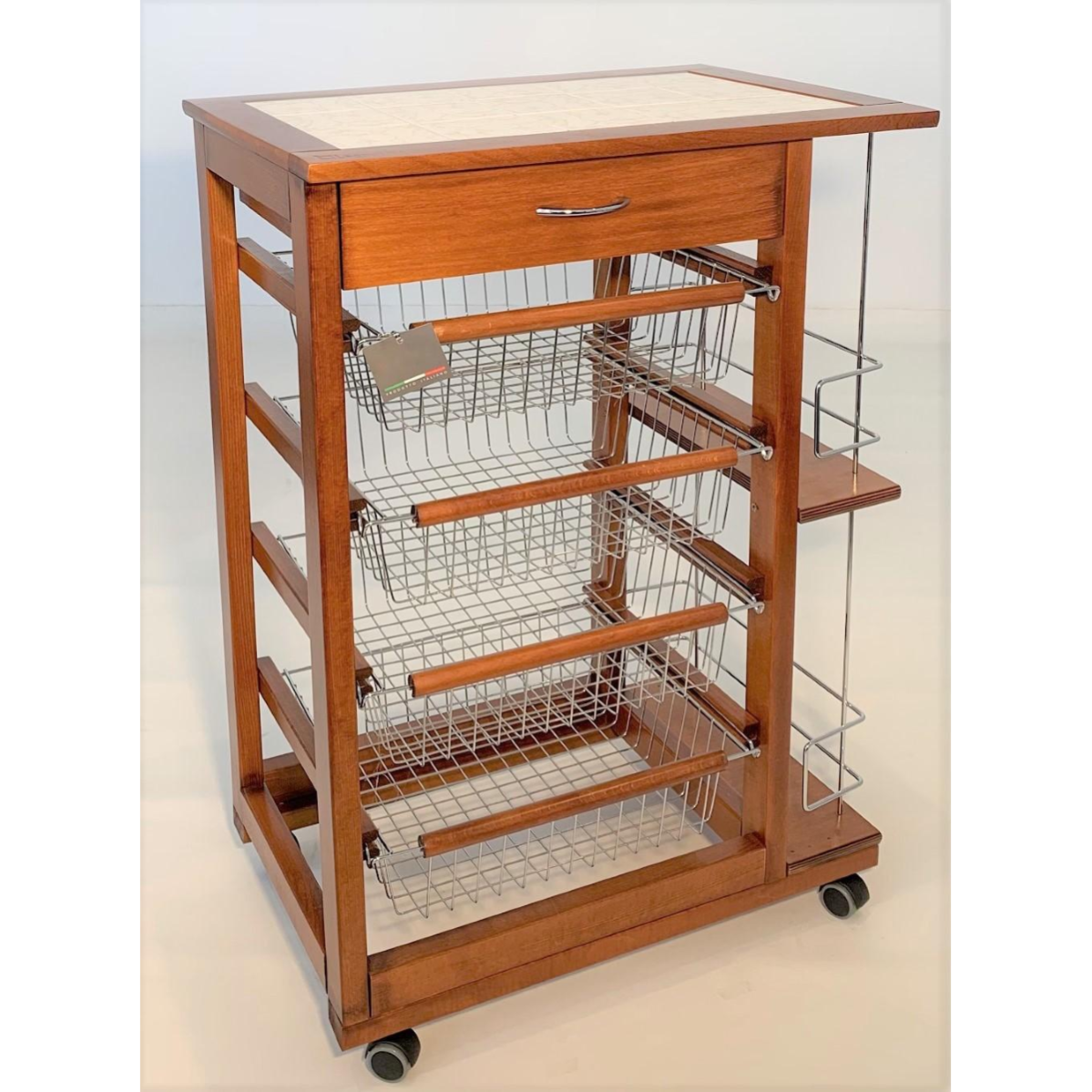 Carrello PRESTIGE da cucina con cassetto e portafrutta con ...