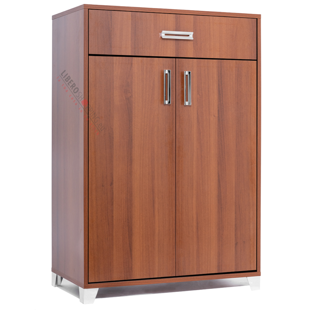 Mobile multiuso con ante e cassetto 81x44 in legno NOCE | Leroy Merlin