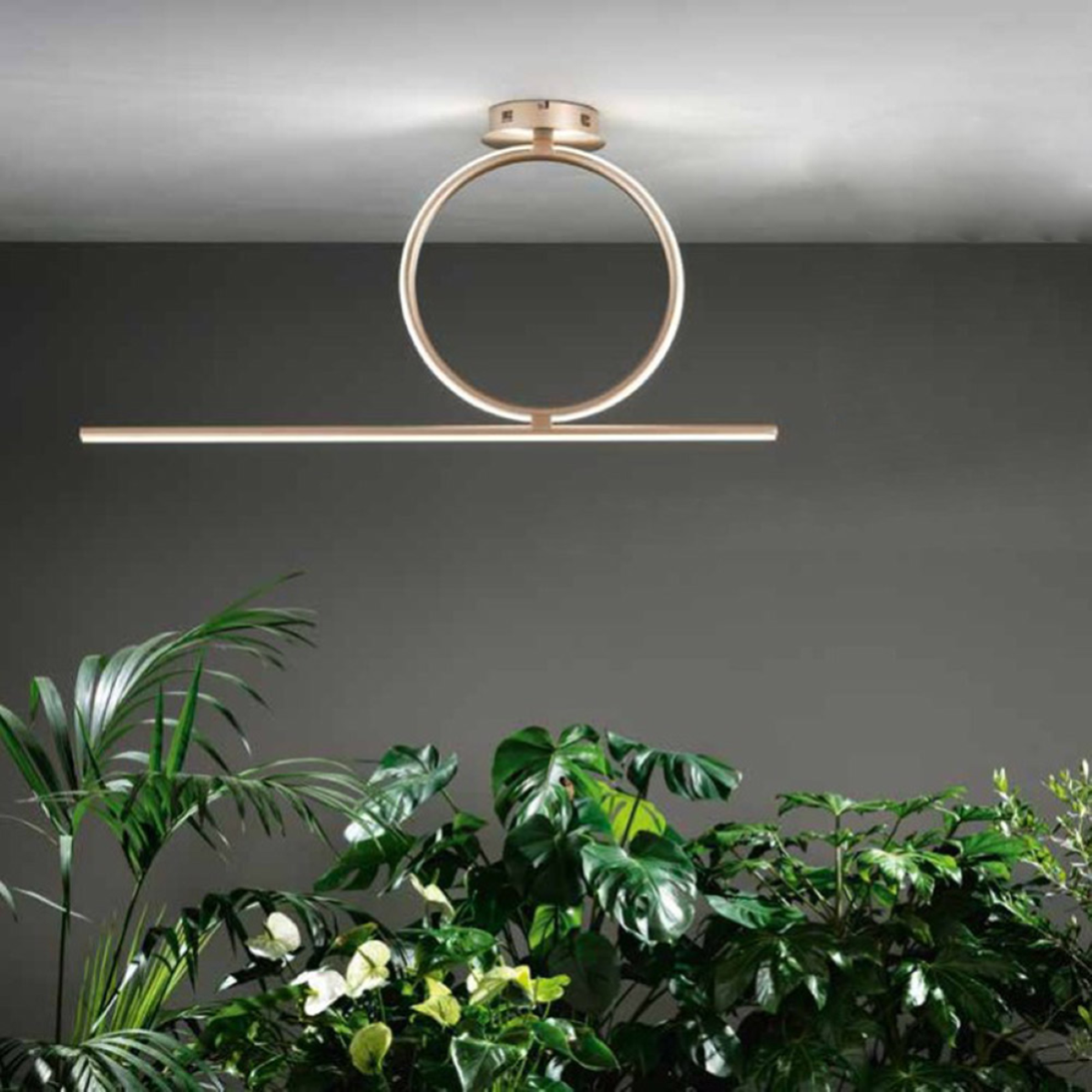 Lampada plafoniera da soffitto LED 35W- moderno ACROBAT 40 Oro | Leroy ...