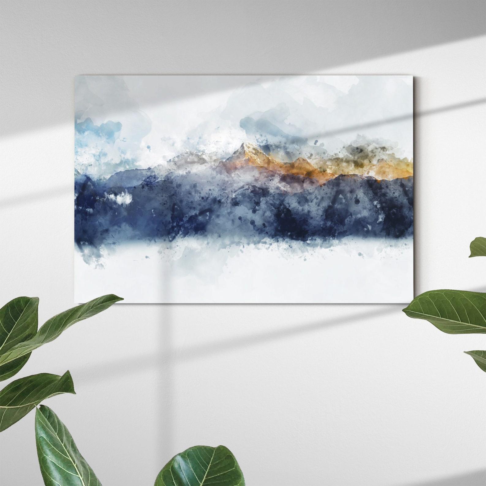 Tableau Montagne "40x30cm"- tableau decoration murale salon, tableau ...