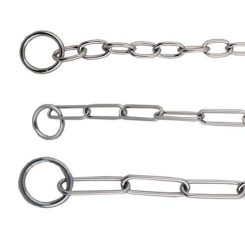 Colliers de chaînes en acier chromé 3 2mm. x 40cm. ESLABON COURT ...