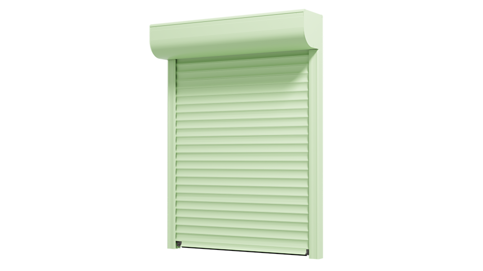 Volet roulant aluminium radio prêt à poser et préréglé VERT PÂLE H.155 ...