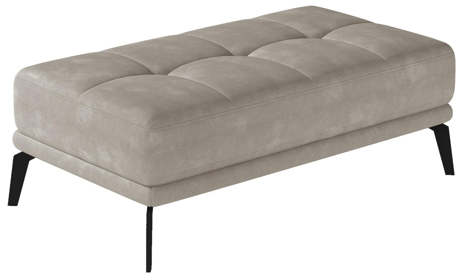 Pouf velours beige clair Torpille 140cm | Leroy Merlin