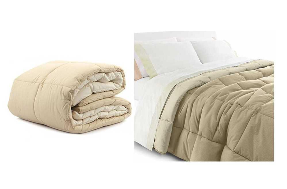 COUETTE LIT 1 ET UNE DEMI LIGNE CHROMO GABEL COULEUR UNIE Couleur beige ...