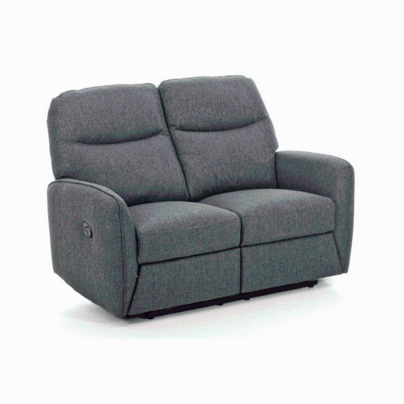 Divano relax 2 posti in tessuto blu jeans da solone arredo casa mod ...