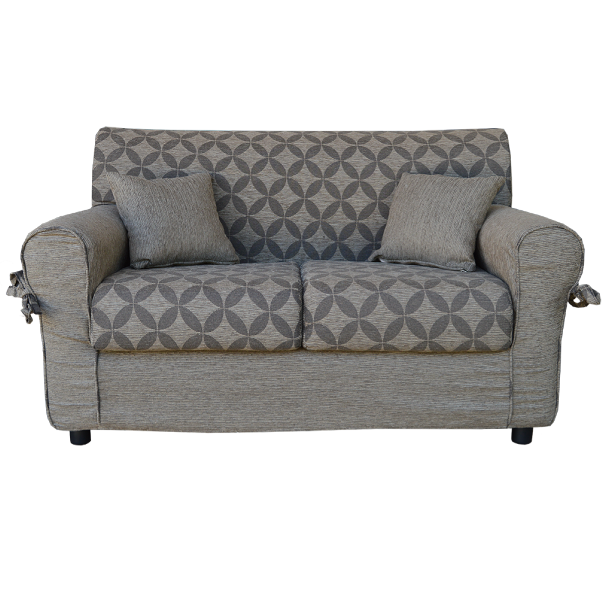 Divano 2 posti in tessuto sfoderabile DAMASCO 150 cm Elephant con rombi ...