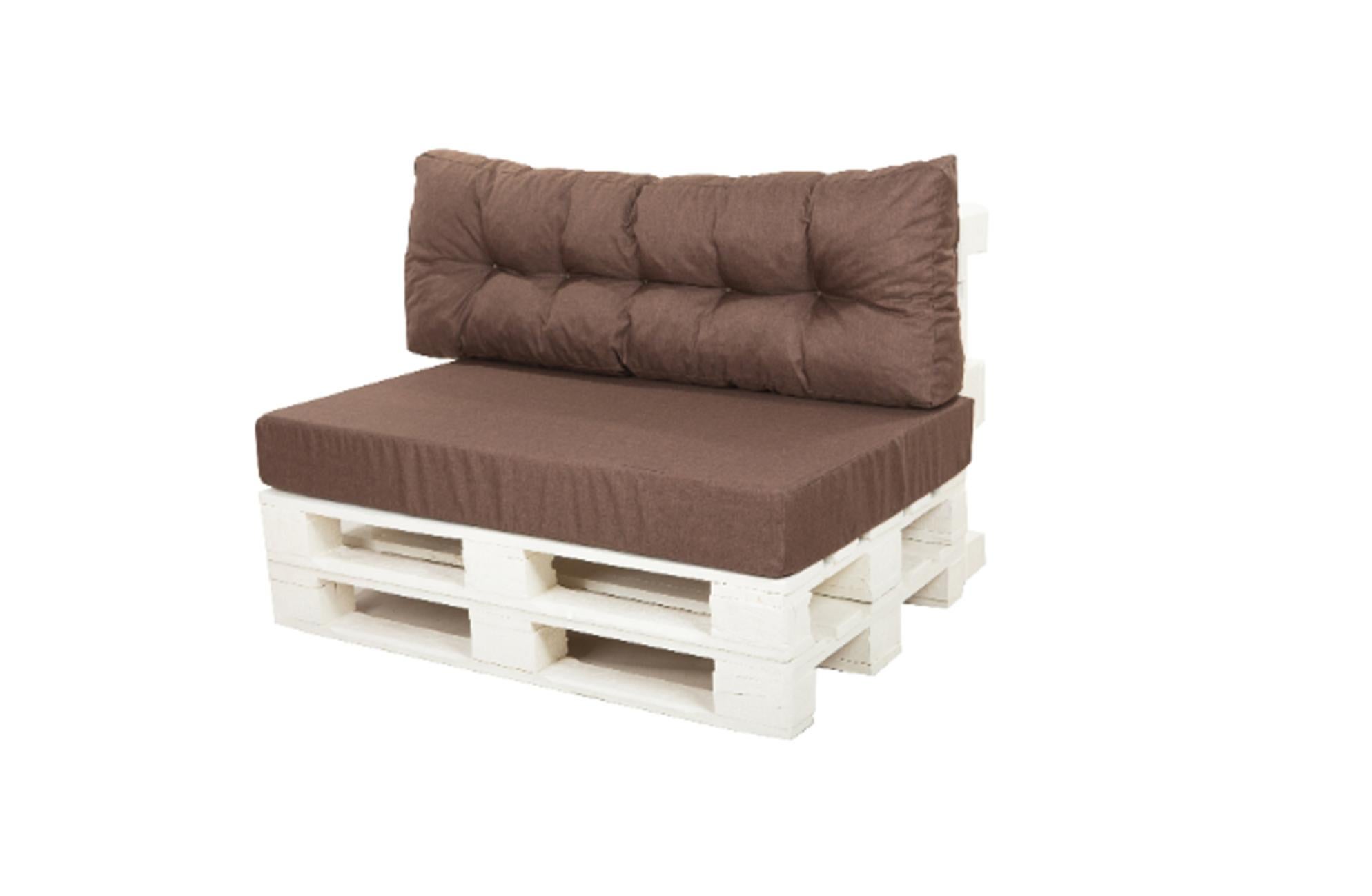 Cuscini per pallet esterno/interno 120 x 60 e schienale per pallet 120 ...