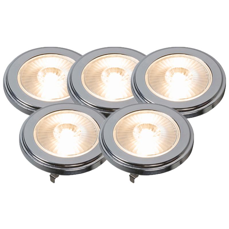 Lampe LED AR111 dimmable G53 9W 650LM 3000K Lot de 5 | Leroy Merlin