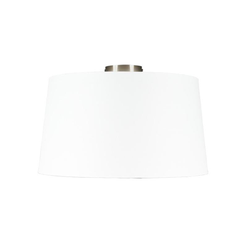 Plafoniera moderna in acciaio 45cm paralume bianco - COMBI | Leroy Merlin