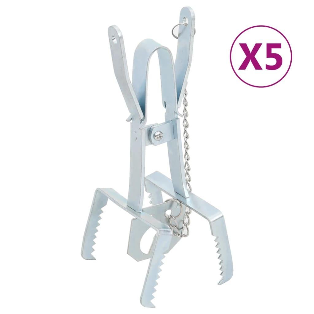 Pièges à taupes 5 pcs Argenté Acier galvanisé vidaXL | Leroy Merlin