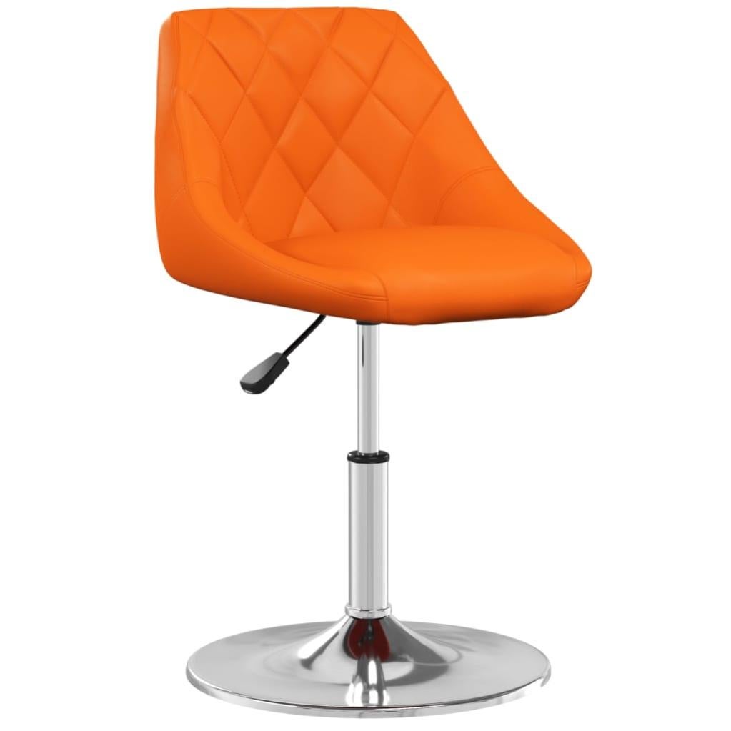 Chaise de bureau Orange Similicuir | Leroy Merlin