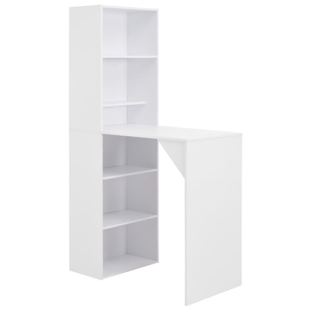 Table de bar avec armoire de rangement bois blanc Klarys | Leroy Merlin