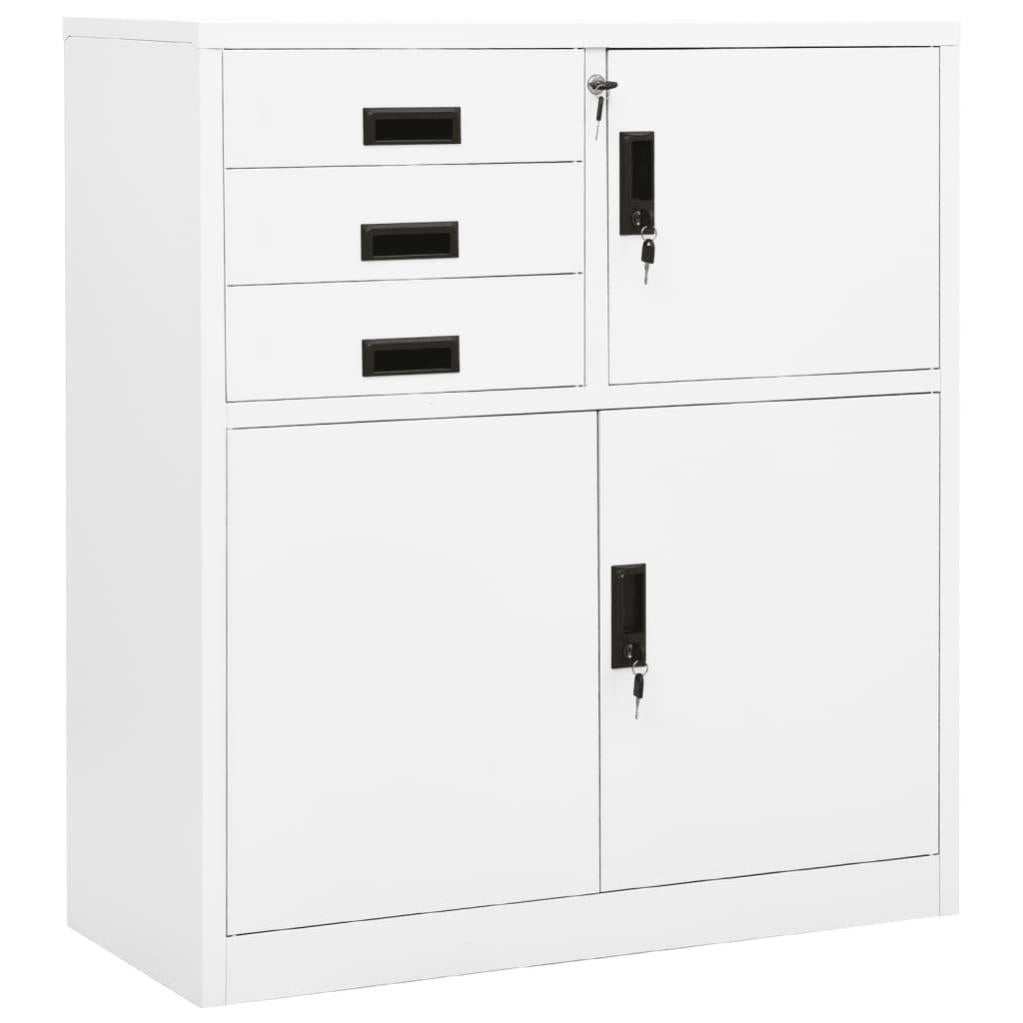 Armoire de bureau Blanc 90x40x102 cm Acier | Leroy Merlin