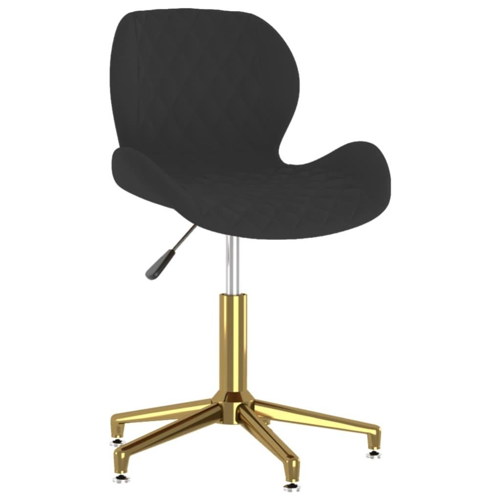 Chaise pivotante noir velours capitonné Kobry | Leroy Merlin