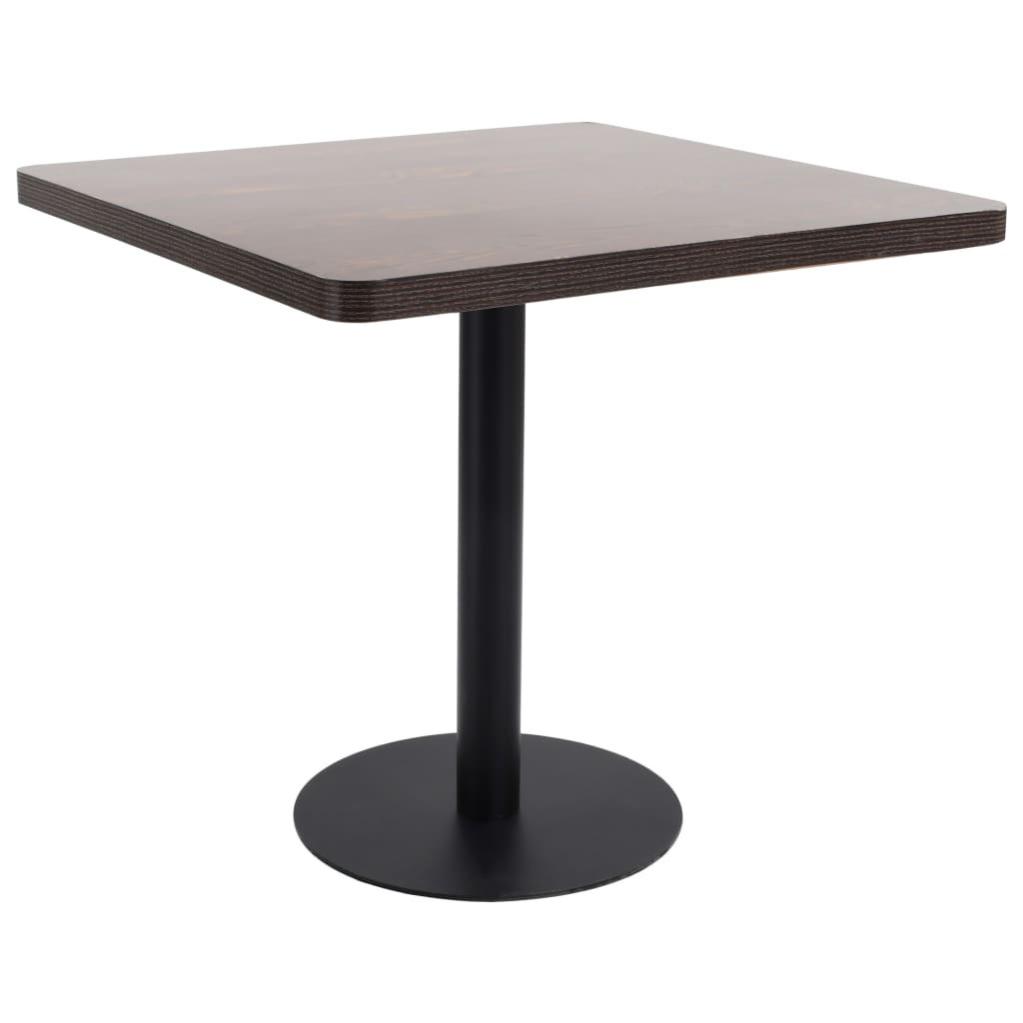 Table de bistro Marron foncé 80x80 cm MDF | Leroy Merlin