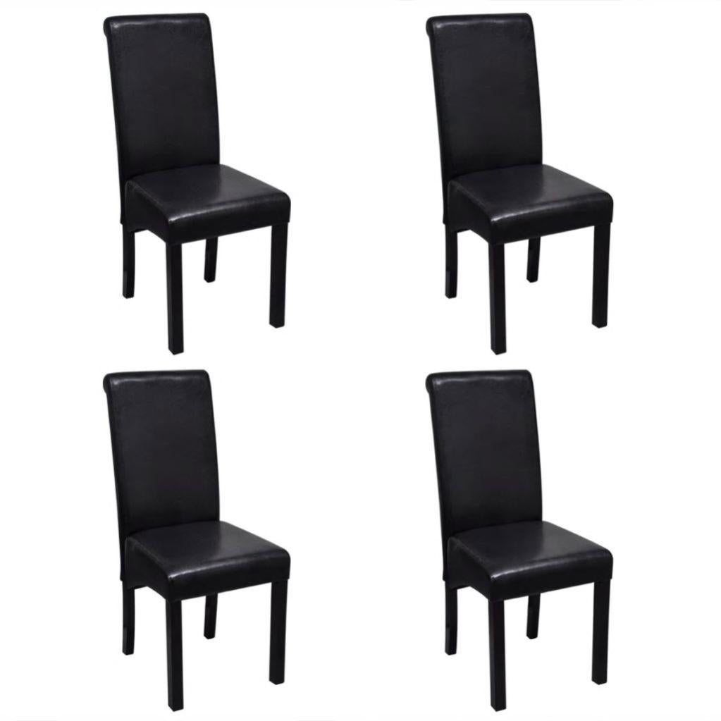 Chaise Simili Cuir Noir