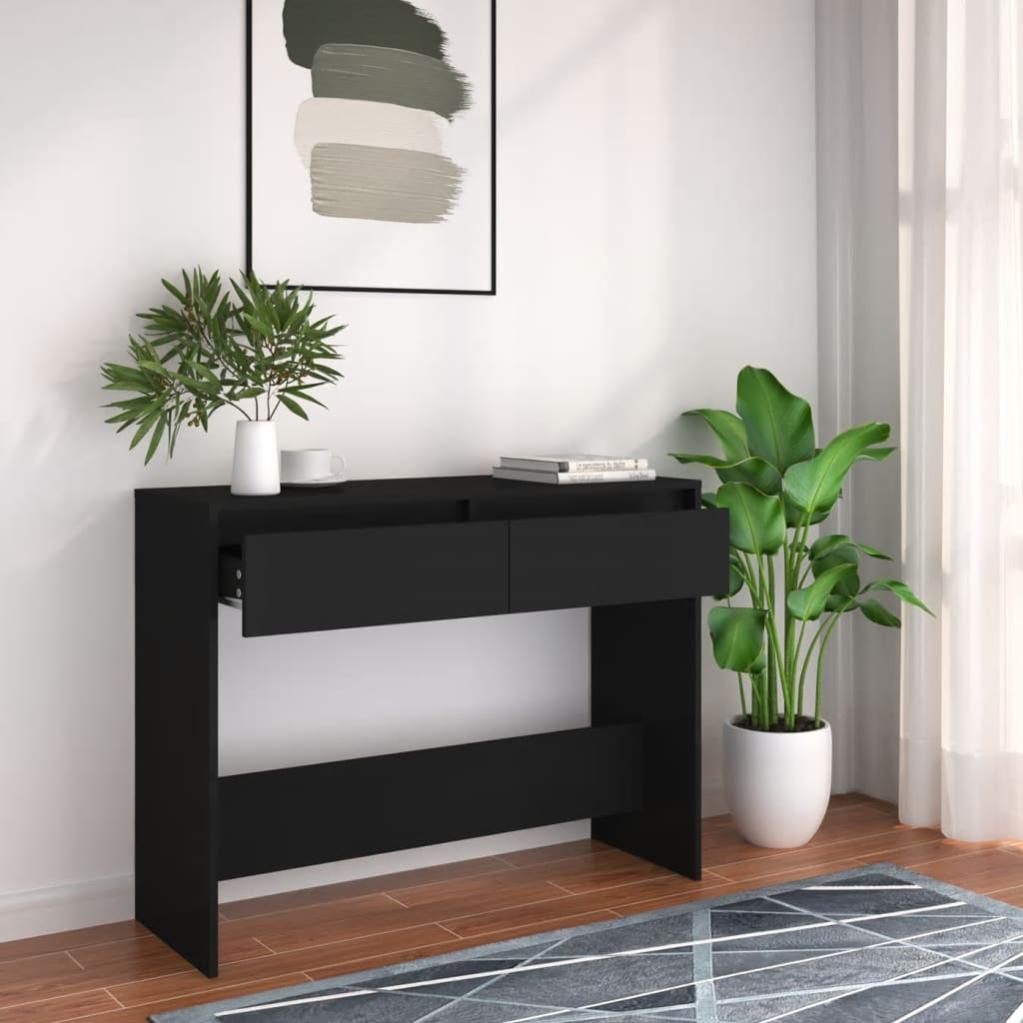 Table console Noir 100x35x76,5 cm | Leroy Merlin