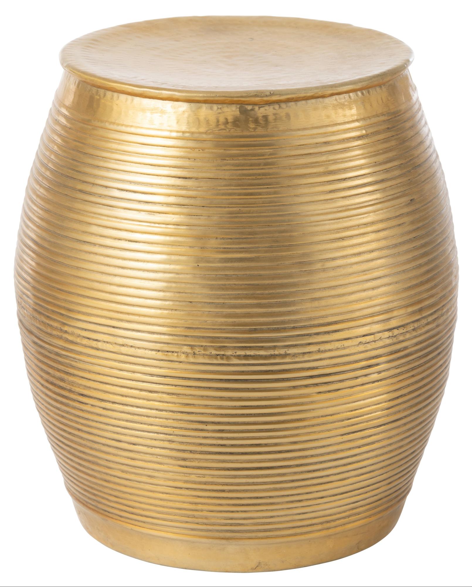 Tabouret rond anneaux aluminium doré Lidia | Leroy Merlin