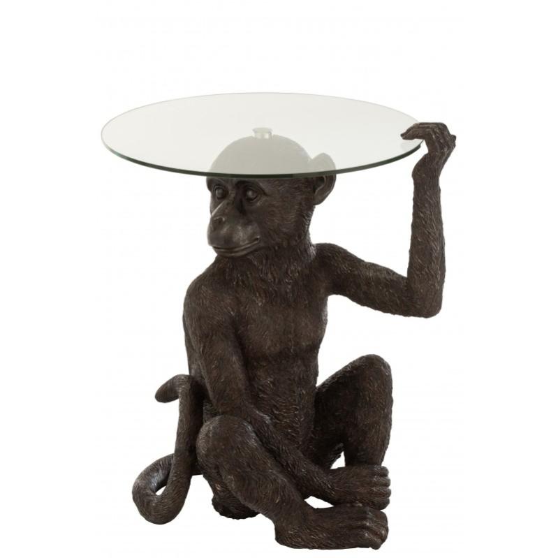 Table pied singe en résine marron 52x48x62 cm | Leroy Merlin