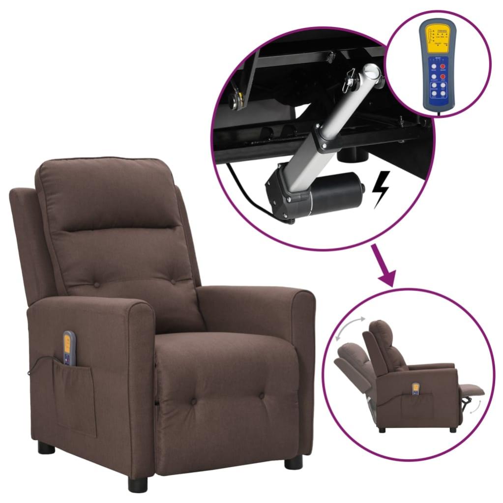 Fauteuil releveur inclinable de massage Taupe Tissu | Leroy Merlin