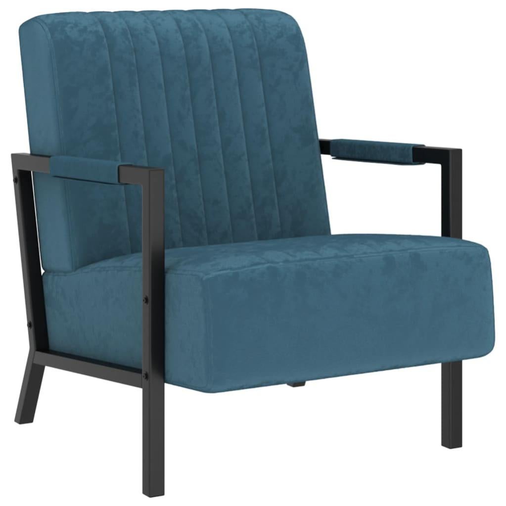Fauteuil Bleu Velours | Leroy Merlin