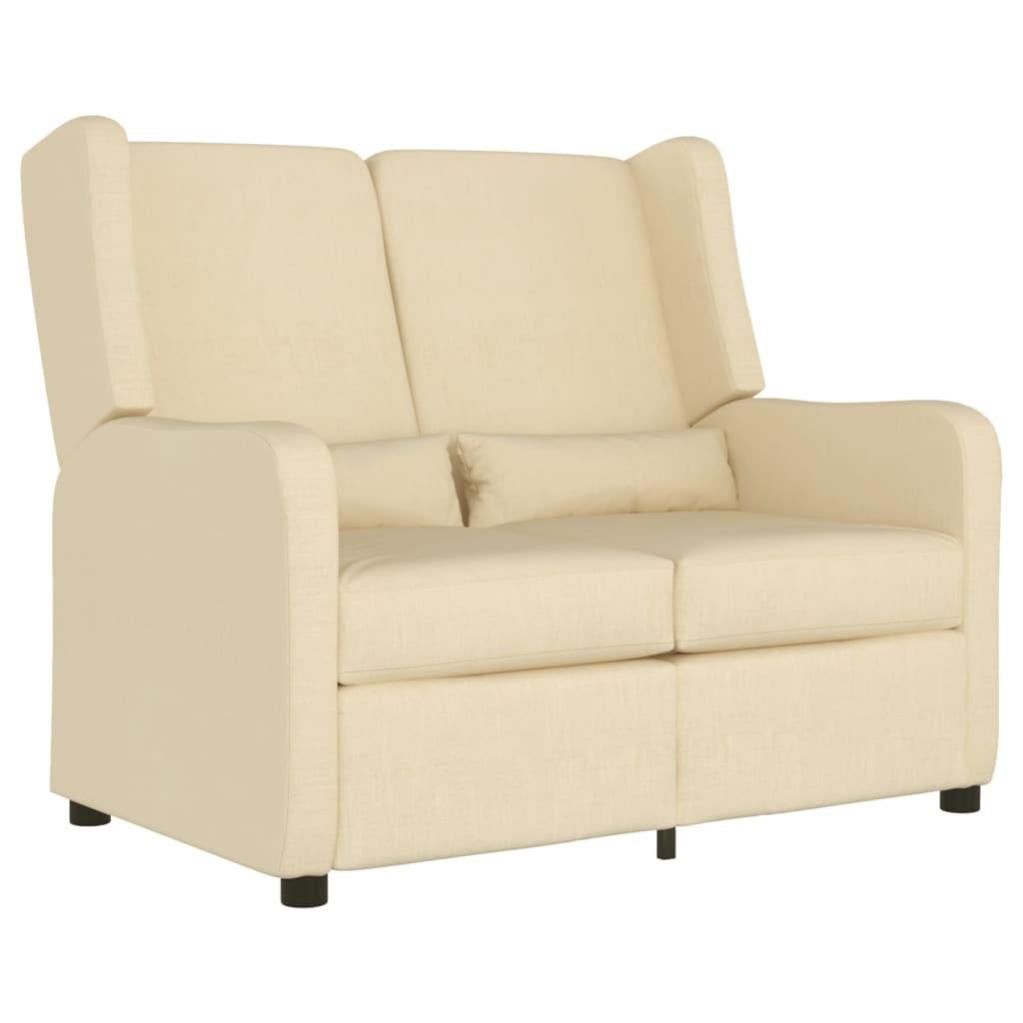 Fauteuil inclinable à 2 places Crème Tissu | Leroy Merlin