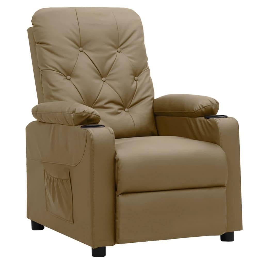Fauteuil inclinable Cappuccino Similicuir | Leroy Merlin