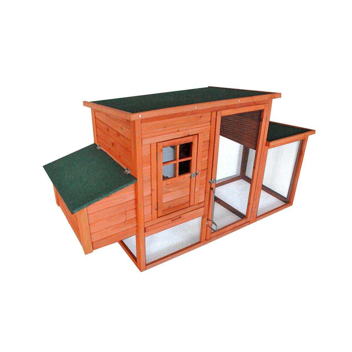 Gallinero de Madera y Metal Galvanizado Gardiun Madison 71x193x103 cm ...