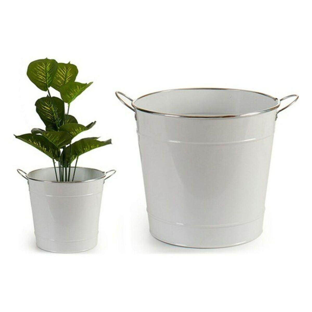 Secchio Bianco Metallo Argento (29 x 27 x 37 cm) | Leroy Merlin
