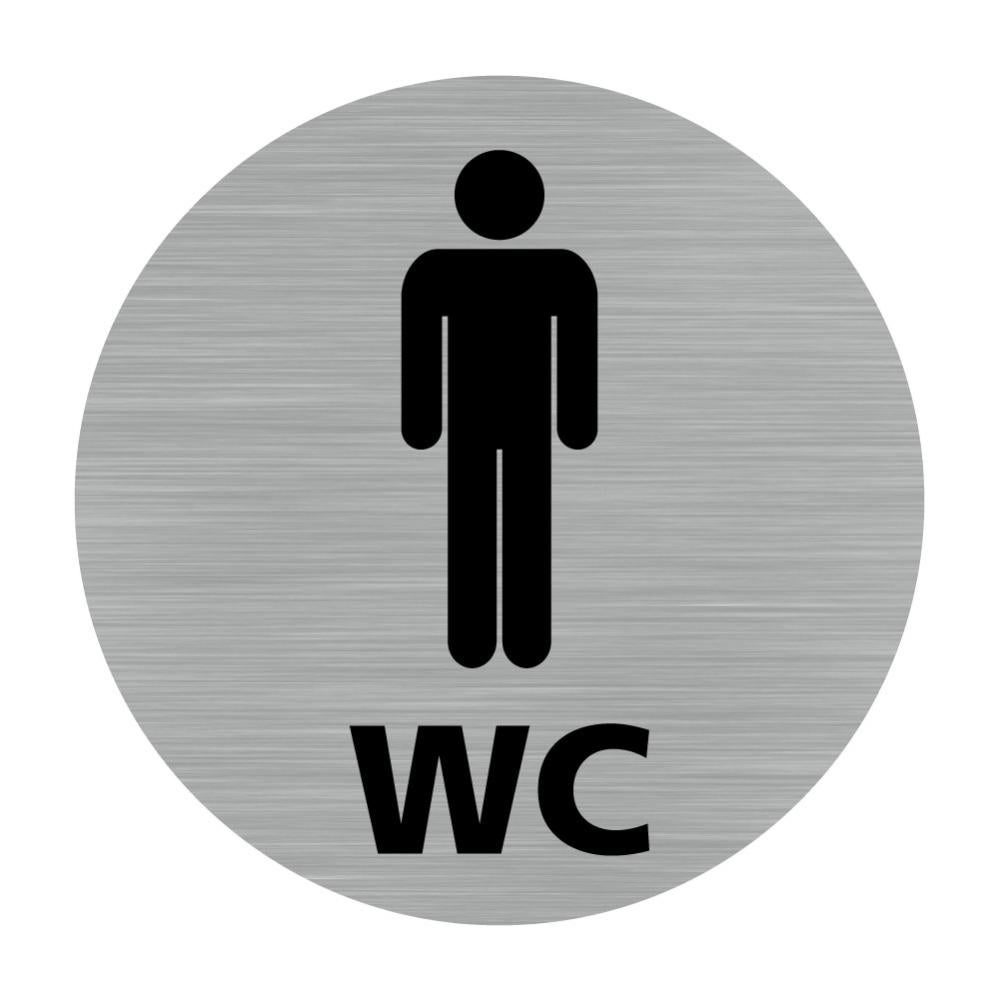 Pictogramme WC Homme (Q0420) Diamètre 83 mm Matière Aluminium | Leroy ...