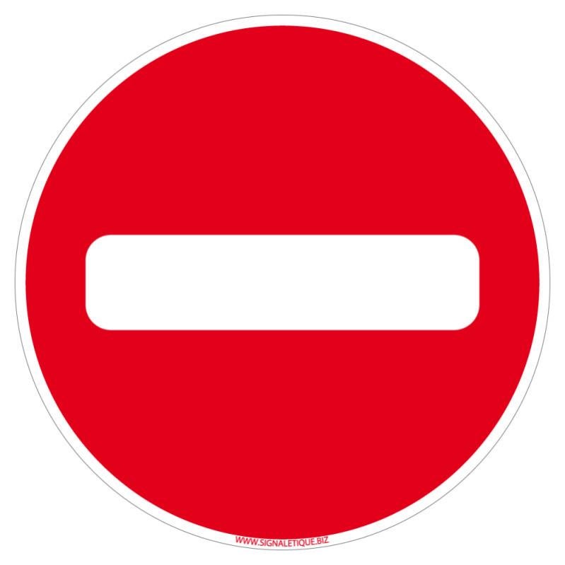 Panneau Sens Interdit Diamètre 240 mm Matière PVC | Leroy Merlin
