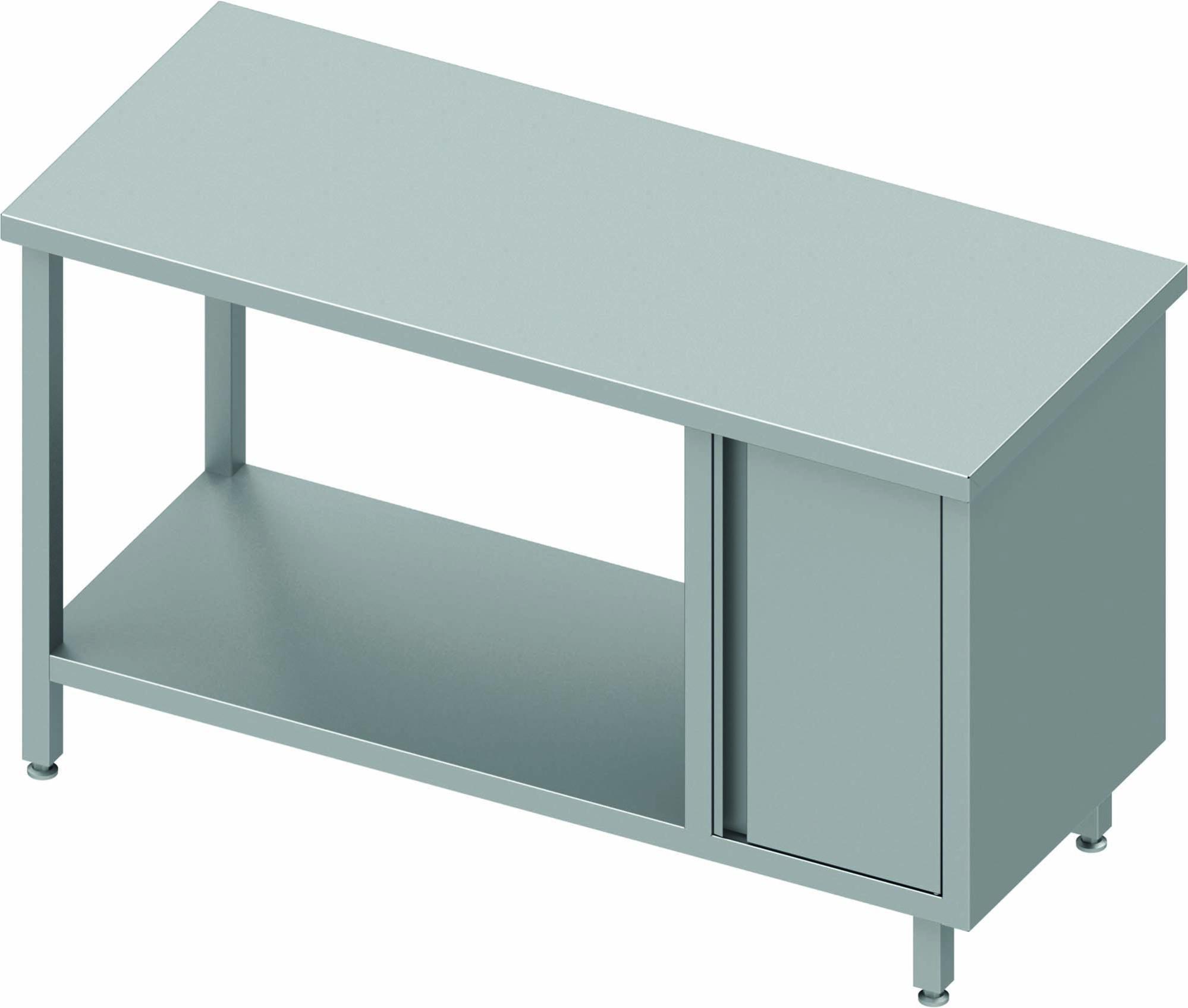 Table Inox Cuisine Professionnelle - Porte à Droite & 1 Etagère - Gamme ...